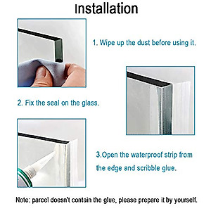 TSMST Glass Shower Door Seal Strip, 120 Inch Soft Shower Door Sweep Seal Strip to Stop Leaks for 3/8" Framelss Glass Door