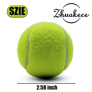 ZHUOKECE Tennis Balls, 18 Pack Training Tennis Balls Practice Balls with Mesh Bag for Easy Transport, Pet Dog Playing Balls, fit for Beginner Training Ball (Green)