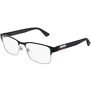 Gucci Gucci-Logo GG0750O 001 Eyeglasses Men's Black Full Rim Optical Frame 56mm