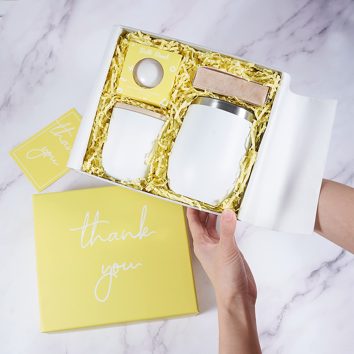 Thank You Gifts for Women - Thank You Gift Box for Employee,Unique Gratitude Gifts Baskets for her- Best Appreciation Gift Boxes for Coworker Boss Hostess Secretary Teacher Nurse and Volunteer