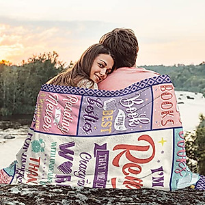 Book Lovers Gifts for Women Gifts for Book Lovers Book Accessories for Reading Lovers Gifts for Readers Gifts for People Who Like to Read Bookish Gifts for Mothers Day Throw Blanket 60x50 Inch