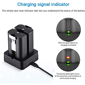 Charging Station and 2 Packs Rechargeable 3.65V Lithium-Ion Battery Battery That is Compatible with Ring, for Video Doorbell 2/3 and Spotlight Cam Battery 6400mAh （ 2023 Stronger Compatibility）