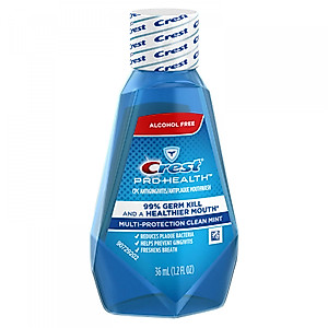 Crest Pro-Health Mouthwash, Alcohol Free, Multi-Protection Clean Mint 1.2 oz (Pack of 48)