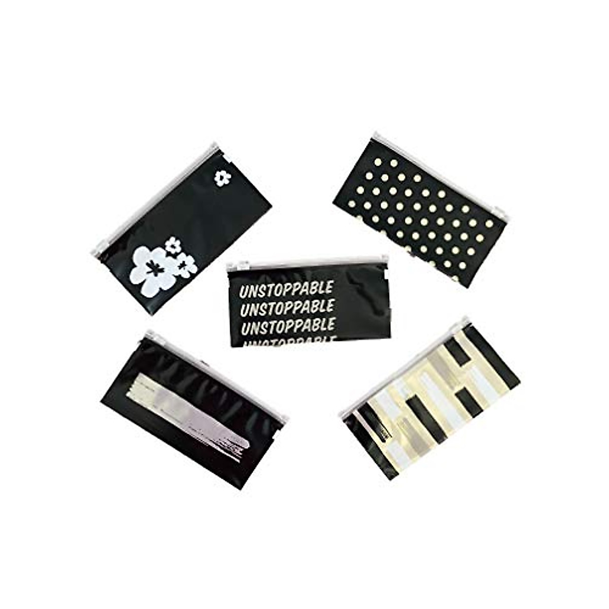 Makeup And Accessory Bags, Contain The Clutter, Use in Gym, Airport, Poolside, Desk, Date Night, Brushes, Lotion (15 Designs Bags) (Chic Collection)