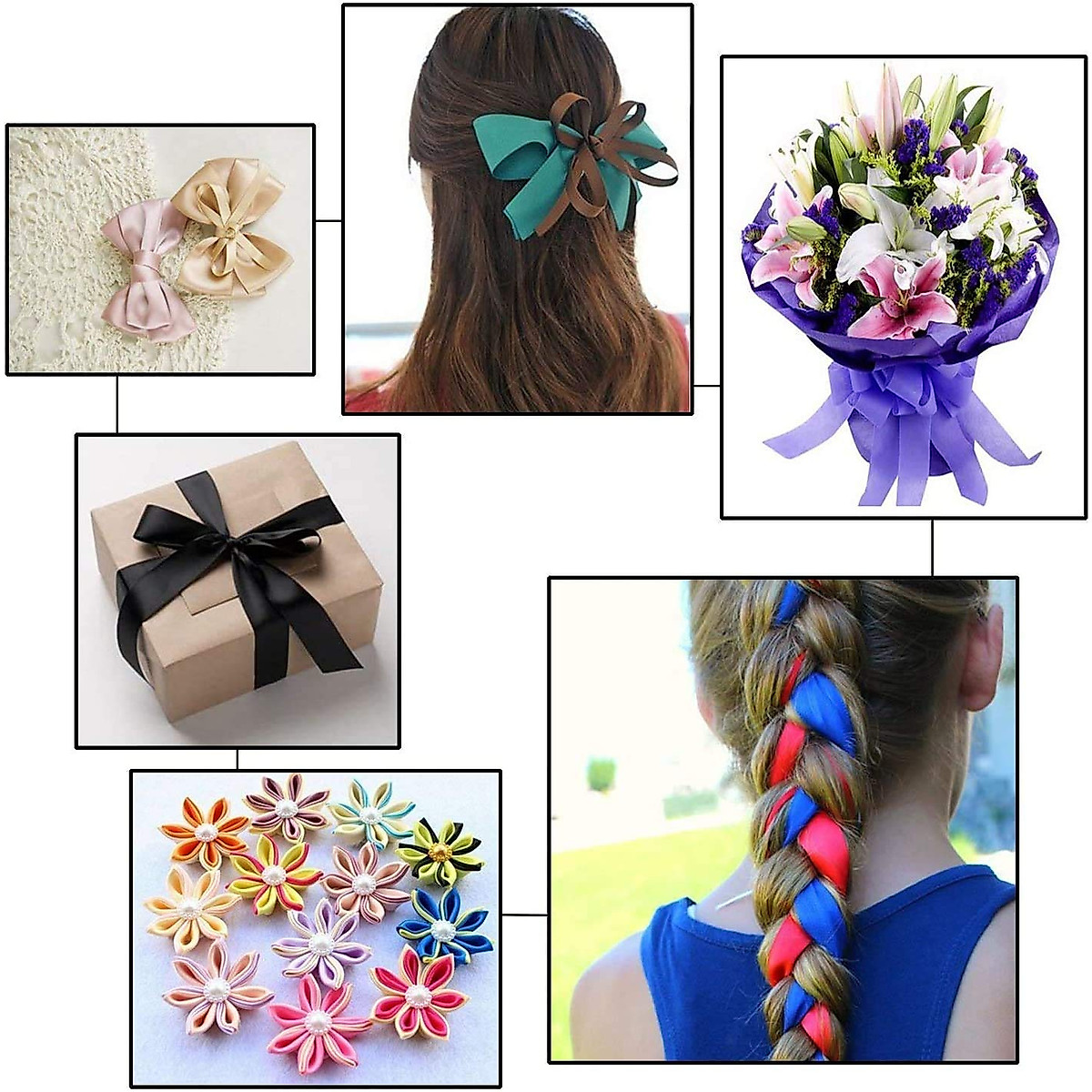 Langeo Ribbon, Fabric Ribbons 100 Yards 2cm 3/4" Wide, Gift Wrapping Ribbon, Holiday Decorative Ribbon, Cake Box Wrapping Ribbon/Pink Ribbon