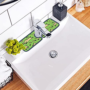 Kitchen Faucet Absorbent Mat 3 Pieces Cute Boars Animals Faucet Sink Splash Guard Bathroom Counter and RV,Faucet Counter Sink Water Stains Preventer