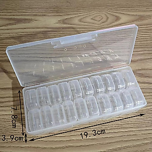 GSHLLO 40 Pcs Bead Organizer Boxes Diamond Painting Storage Boxes Mini Clear Craft Cases Small Plastic Beading Cases with Storage Box for Hardware Screws