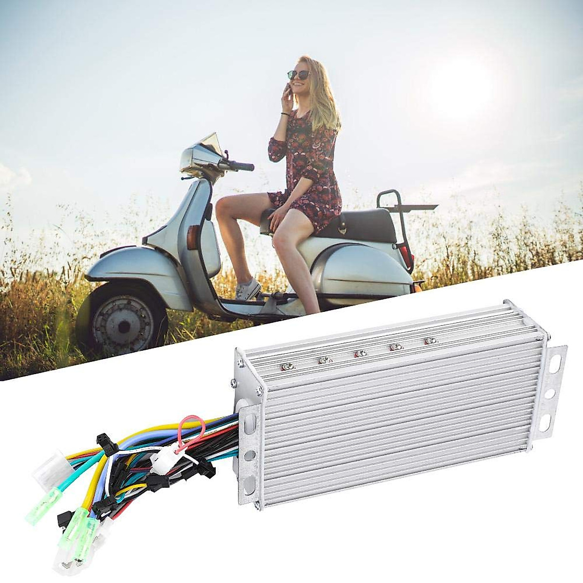 Junluck Motor Brushless Controller + LCD Display, Waterproof LCD Display Panel 5 Gear Adjustable Electric Bicycle E-Bike Scooter Brushless Controller Kit(1000W 60V)