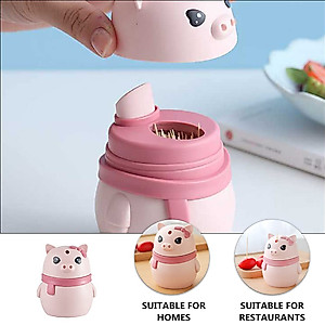 VORCOOL Automatic Toothpick Dispenser Cute Pig Shape Pop- Up Toothpick Holder Plastic Fruit Pick Storage Box Container for Home Kitchen Restaurant1