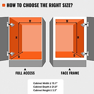 VEVOR 14"W x 21"D Pull Out Cabinet Organizer, Heavy Duty Slide Out Pantry Shelves, Chrome-Plated Steel Roll Out Drawers, Sliding Drawer Storage for Home, Inside Kitchen Cabinet, Bathroom, Under Sink