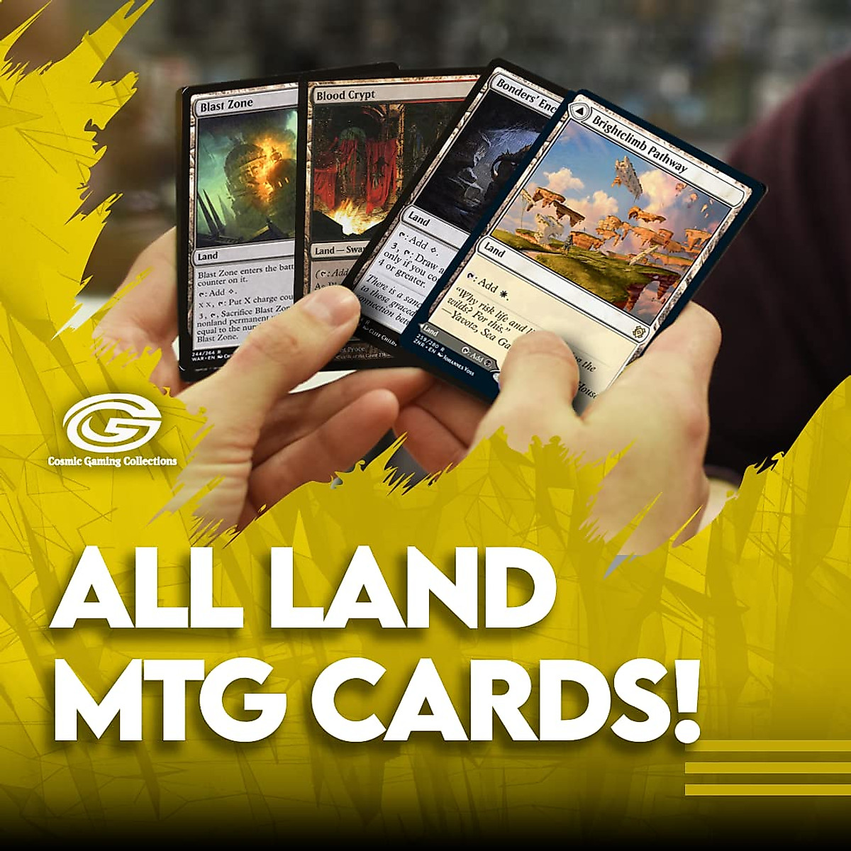 Cosmic Gaming Collections MTG Land Rares Booster Pack - 15 Land Rare Magic Cards Set - Legends, Commanders - High-Value Cards Box to Power Up Your Deck - No Duplicates, No Commons