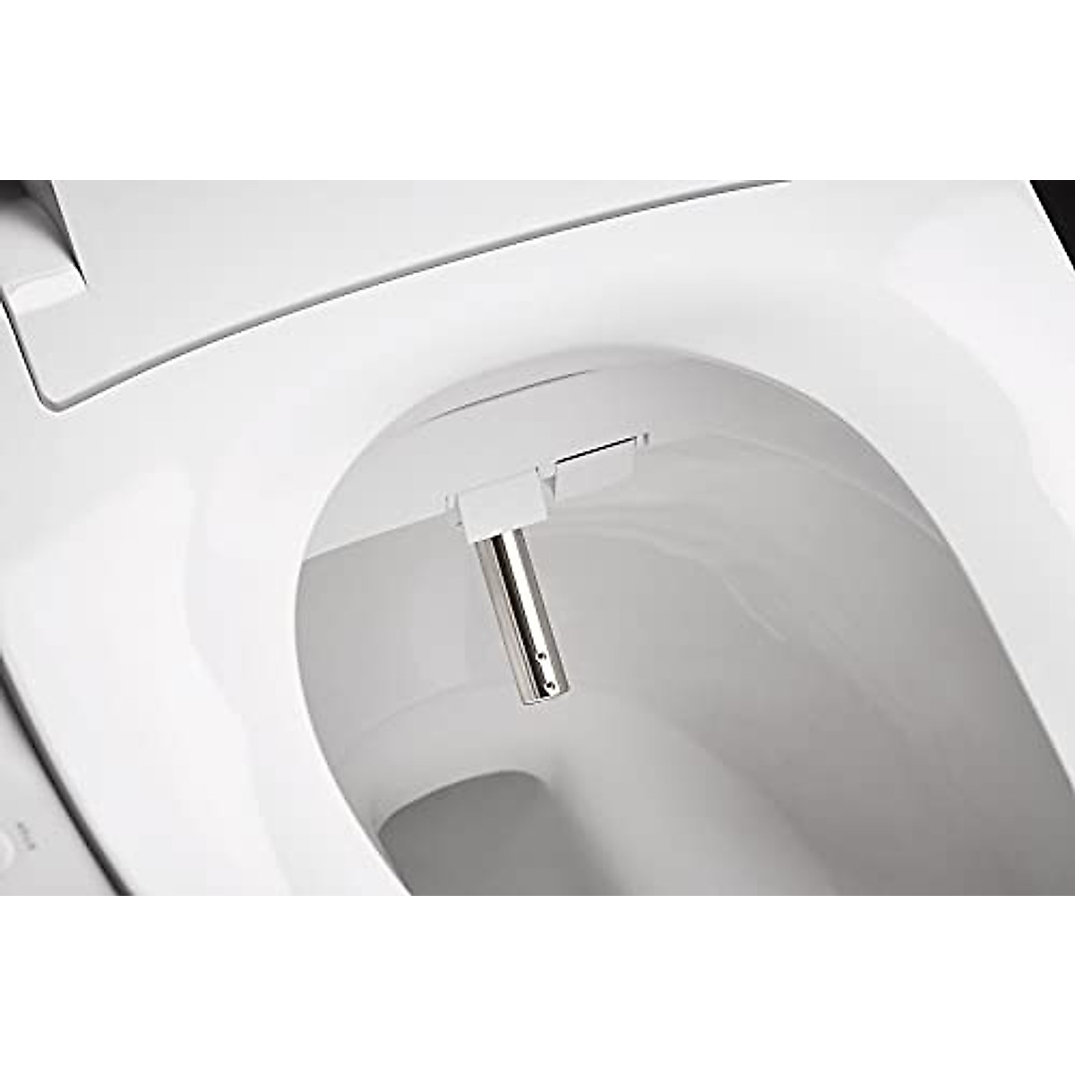 KOHLER 8298-0 PureWash E590 Elongated Bidet Toilet Seat, Heated Bidet, Bidets for Existing Toilets, Nightlight, Self-Cleaning Nozzle, Biscuit