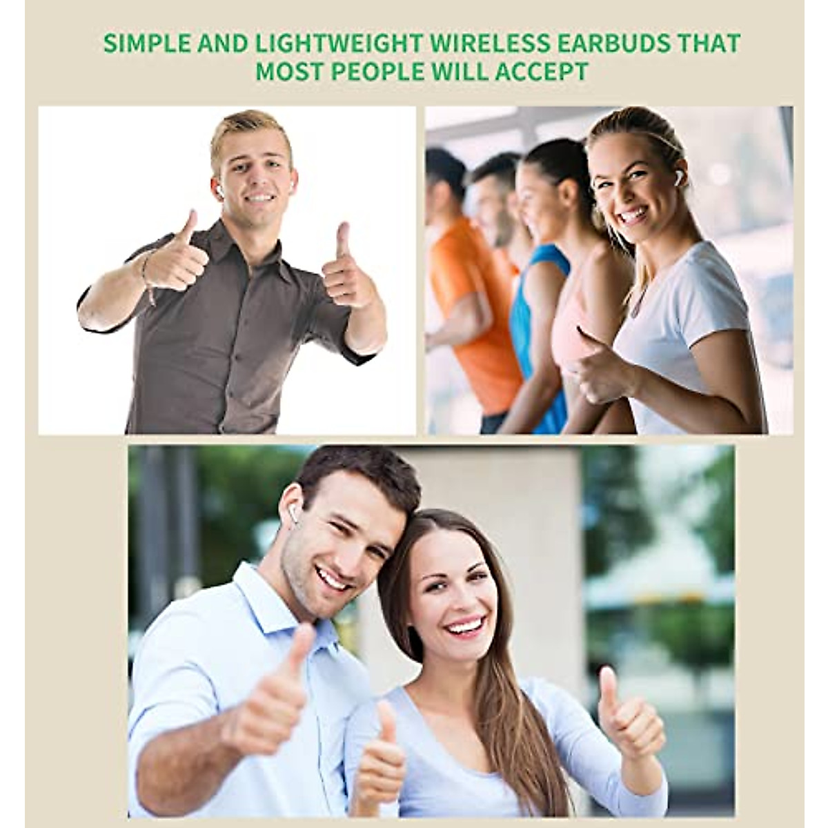 Tikgram True Wireless Earbuds - TWS Headphones - Earbuds with Charging Case - Microphone - Miniature Small Headphones for Sports Work, Study, Travel, at School