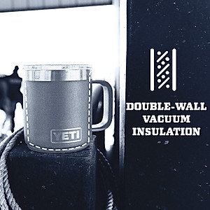 YETI Rambler 10 oz Stackable Mug, Vacuum Insulated, Stainless Steel with MagSlider Lid, Bimini Pink