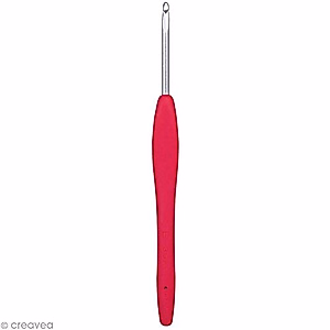 Clover Amour Crochet Hook: 3.5mm, 3.50mm, Red