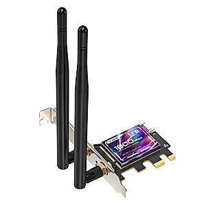 PCIE WiFi 6 Card AX1800M Bluetooth 5.2 Adapter for Desktop PC, EDUP LOVE 2.4GHz/5.8GHz Dual Band Wireless PCI Express Internal Network Card Support Windows 10/11 64-bit