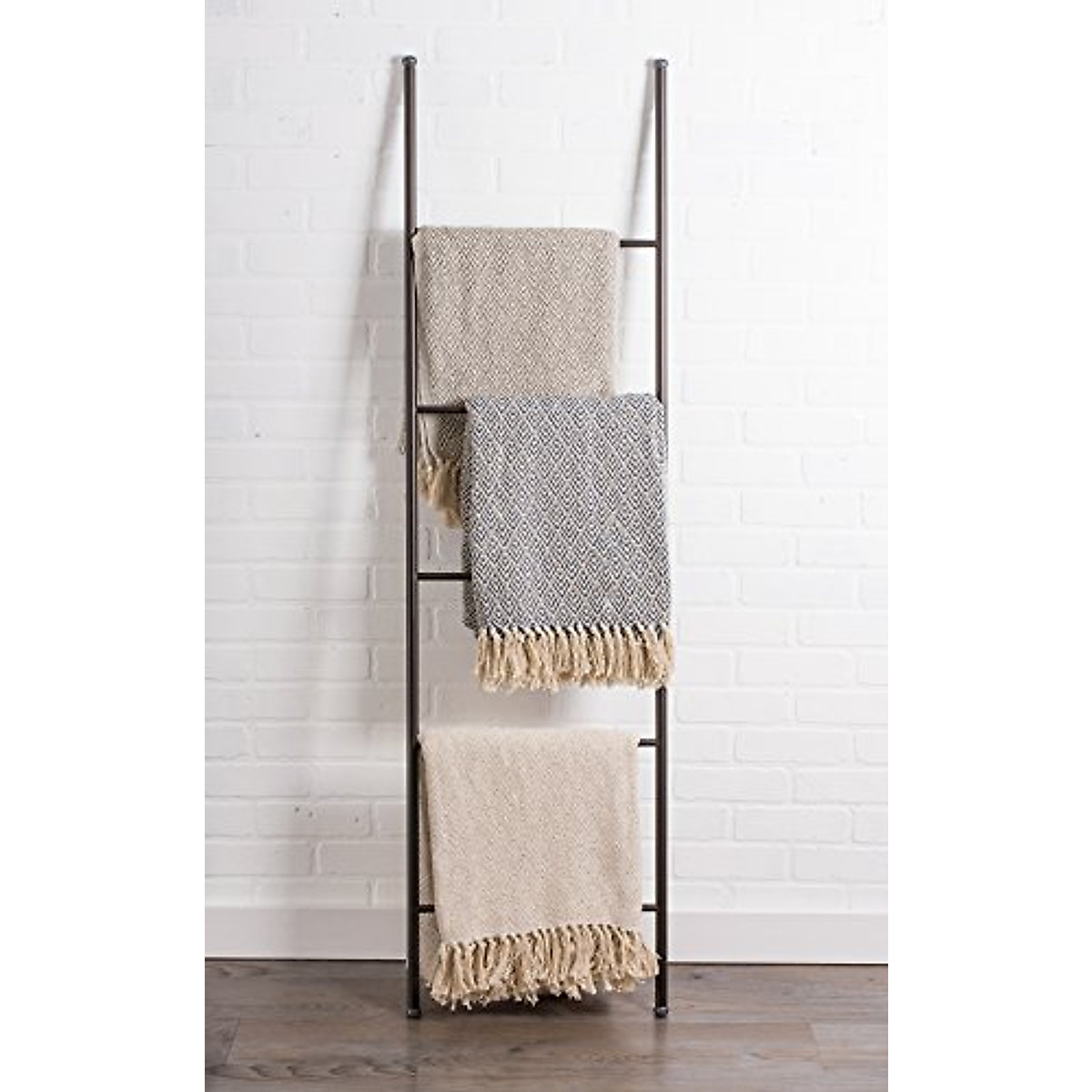 DII Diamond Throw Collection Cotton Woven, 50x60, White