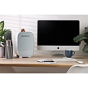 Subcold Pro6 Luxury Mini Fridge Cooler 6 Litre / 8 Cans AC & Exclusive USB Power Option Small Portable Fridge For The Office, Bedroom, Car, Skincare & Cosmetics Grey