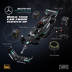 Formula 1 AMG W14 Model Kit - 1:18 Scale Racing F1 AMG W14 E Performance Model Inspired by Lewis Hamilton & George Russell Building kit, Collectible diecast, 140 Pieces