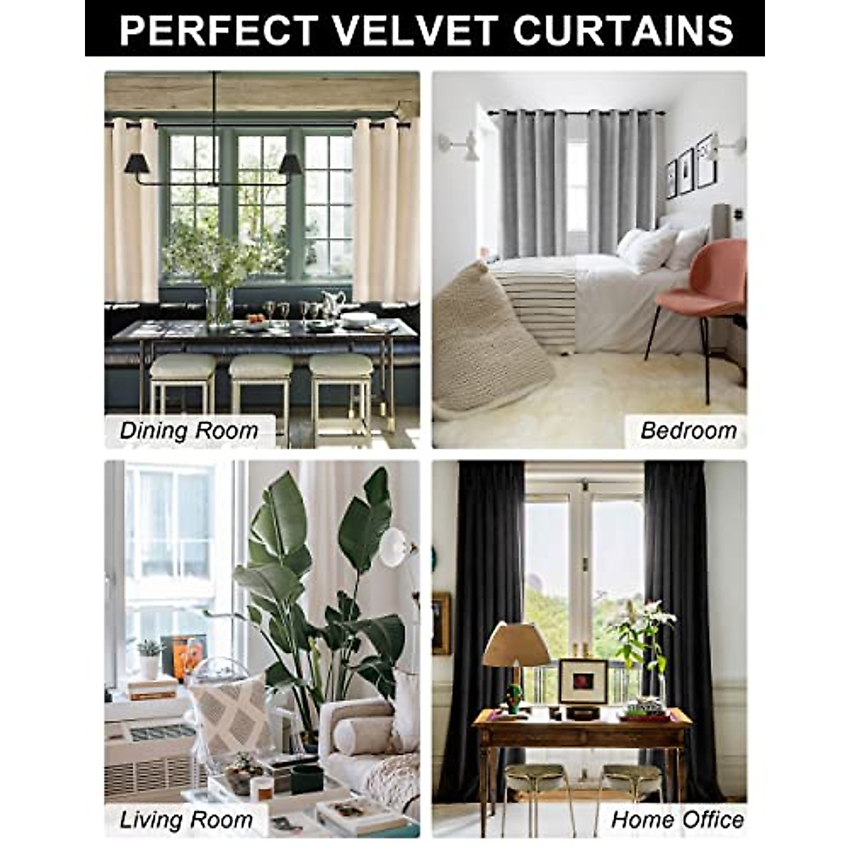 SNITIE Pink 96in Long Velvet Curtains with Grommet, Super Soft Thermal Insulated Noise Reducing Thick Light Filtering Velvet Drapes for Living Room and Bedroom, Set of 2 Panels, 52 x 96 Inch Long