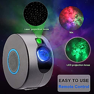 Starry Sky Projector Flash accompany The Rhythm of Music, Galaxy Projector,APP Control Nebula LED Star Light Projector for Bedroom Home Ceiling Decor Party