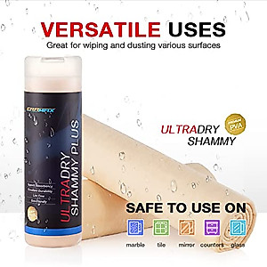 Eramax Super Value 4 Pack Professional Shammy Towel for Car (2XL and 2 Mini Chamois Cloth for Car Drying) Super Absorbent Car Drying Towel, Car Chamois and Boat Towel