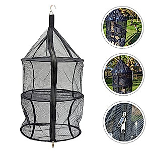 HOMSFOU Outdoor Storage Net 3 Layer Drying Net Laundry Drying Rack Collapsible Dry Net Drying Rack for Clothes Outdoor Accessories Mesh Bras Household Drying Rack Foldable Dryer Rack