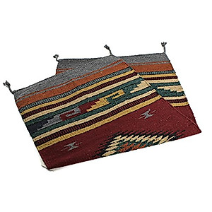 Onyx Arrow Southwest Décor Area Rug, 20 x 40 Inches, Center Diamond Burgundy/Black