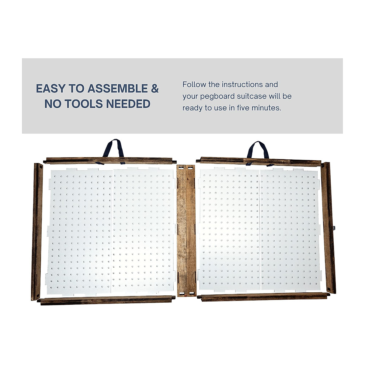 Unroofed&Sky Portable Pegboard Display Stand for Craft Shows - Paparazzi Jewelry Display White