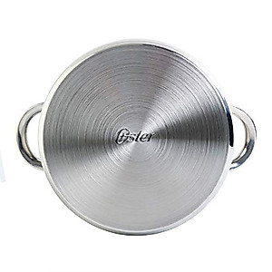 Oster Sangerfield Stainless Steel Cookware 5-Quart Pasta Pot Set w/Steamer, Basket & Lid