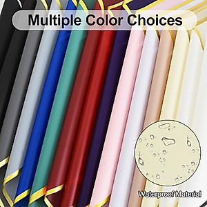 BEISHIDA 20 Sheets Light Yellow Flower Wrapping Paper, Floral Paper, Bouquet Paper, Matte with Black Edges Paper for Graduation Christmas Valentine's Day Birthdays Flowers Bouquet Gift Wrapping