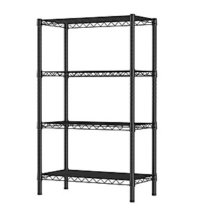 SINGAYE 4 Shelves Wire Storage Shelf 1400LBS Heavy Duty Storage Shelving Unit,Metal Organizer Wire Rack 36" W x 18" Dx 59" H Black
