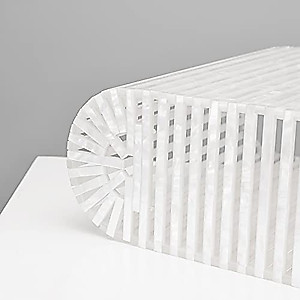 sorozien Women Acrylic Handbag Clutch Beach Bag Handmade Tote Ark Bag Top Handle Bags Fashion Party Clutch Purse (Pearlescent White)