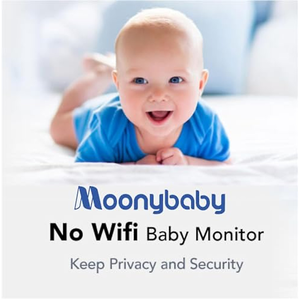 Baby Monitor No WiFi with 2 Cameras, 12hr Long Battery Life, 1000ft Range, 5" HD Display, Auto Night Vision, 2-Way Audio, Lullaby and Noise Activation