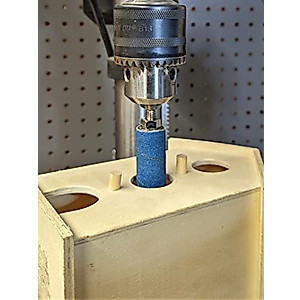 LINE10 Tools 16 Pack Blue Zirconia Sanding Drums and Sleeves Set for Drill, 2-inch Long