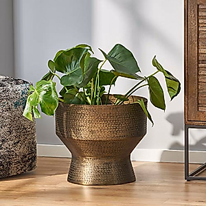 Christopher Knight Home Fairborn PLANTERS, Aged Brass