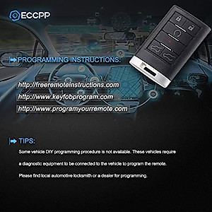 ECCPP Replacement fit for Keyless Entry Remote Key Fob Chevy GMC Cadillac Series OUC6000066 (1x)