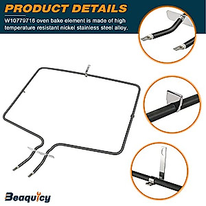 Beaquicy W10779716 Oven Bake Element - Replacement for Whirlpool Kitchen-Aid May-tag Range Ovens