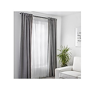 Ikea Mesh Lace Curtains, 110 Inch By 98 Inch, 1 Pair, White