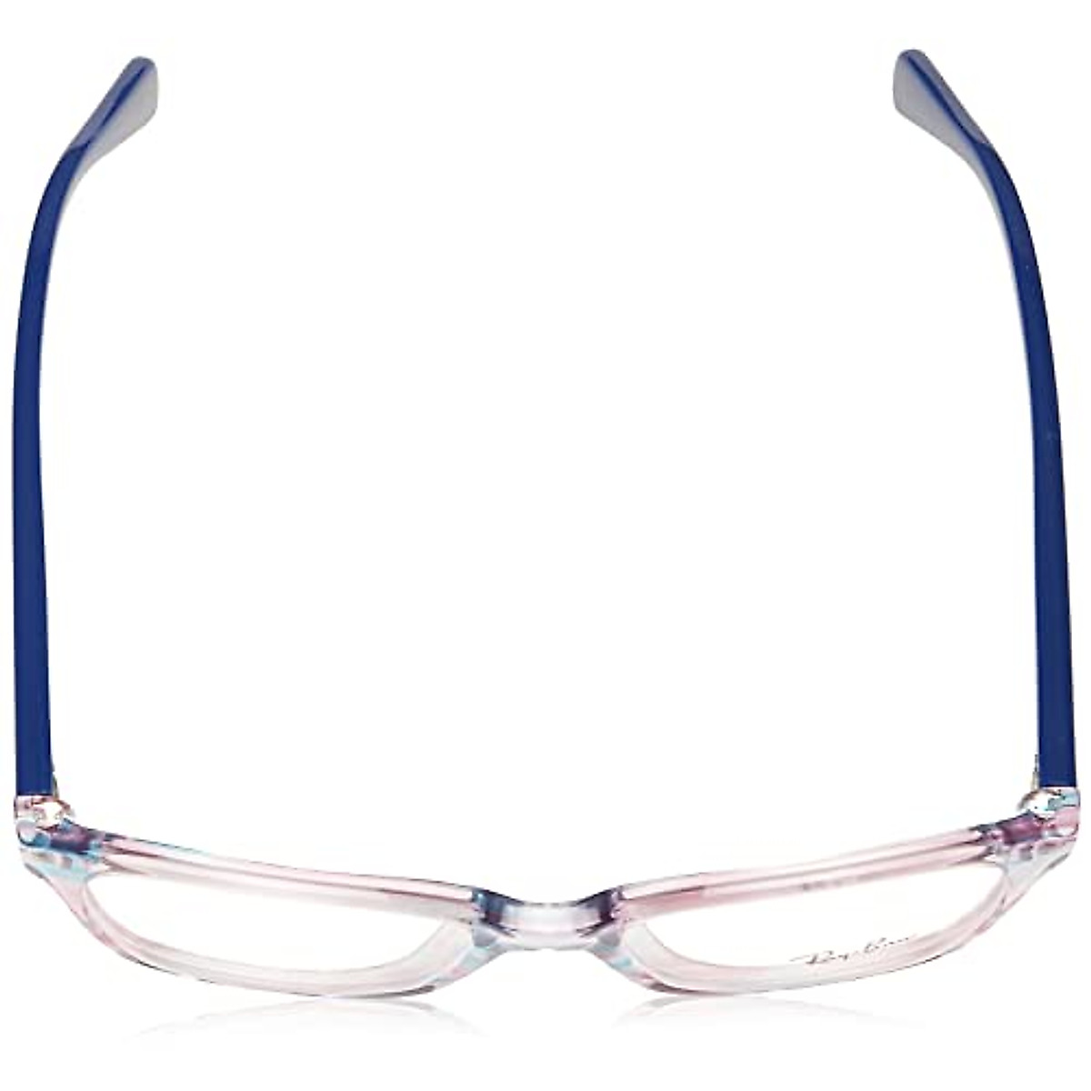 Ray-Ban Junior Girls' RY1591 Square Prescription Eyeglass Frames, Violet Striped Multicolor/Demo Lens, 48 mm