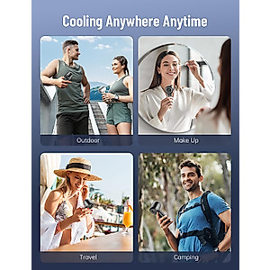 CuzyFeelin Portable Fan - High Speeds 14500RPM Mini Turbo Handheld Fans with Digital - [16H Cooling] USB Rechargeable Battery Powered Personal Fan, Gifts for Men/Women, Travel/Camping Essentials