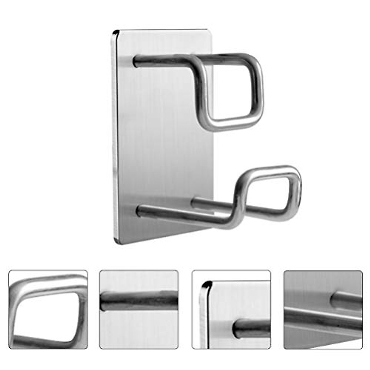 DOITOOL Adhesive Hook Rope Towel Hanger Washbasin Hook Stainless Steel Robe Towel Hook for Home Kitchen Bathroom