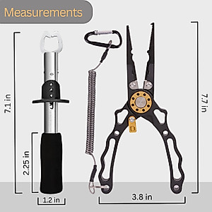 Mercury USA Fishing Pliers | Fish Lip Gripper | Fishing Line Cutter | Hook Remover | Multi-Function Fishing Pliers Tool | Fly Tying Fishing Tool | Ice Fishing | Fishing Gadget | Fishing Gifts for Men