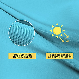 VAKADO Outdoor Patio Furniture Chair Cushion Replacement Covers Set of 4 Waterproof Decorative Cushion Cases Decor for Bench Garden Porch Couch Tent(Turquoise, 24"X24"X4")