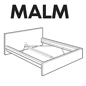 IKEA MALM Bed Frame Hardware (Compatible with Low & High Malm Bed Frame) Replacement Parts for Assembling Beds