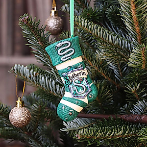 Nemesis Now Officially Licensed Harry Potter Slytherin Stocking Hanging Ornament, Green