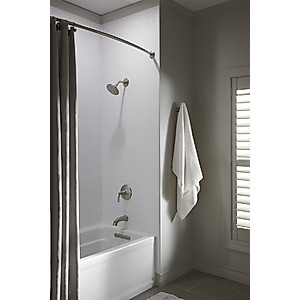 KOHLER K-1125-RA-0 Archer 72-Inch x 36-Inch Alcove Bath with integral apron and right hand drain, White