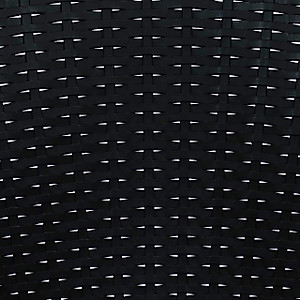 Sunnydaze Segonia All-Weather Plastic Outdoor Dining Chair - Faux Wicker Rattan Design - Commercial Grade - Black - 2 Chairs