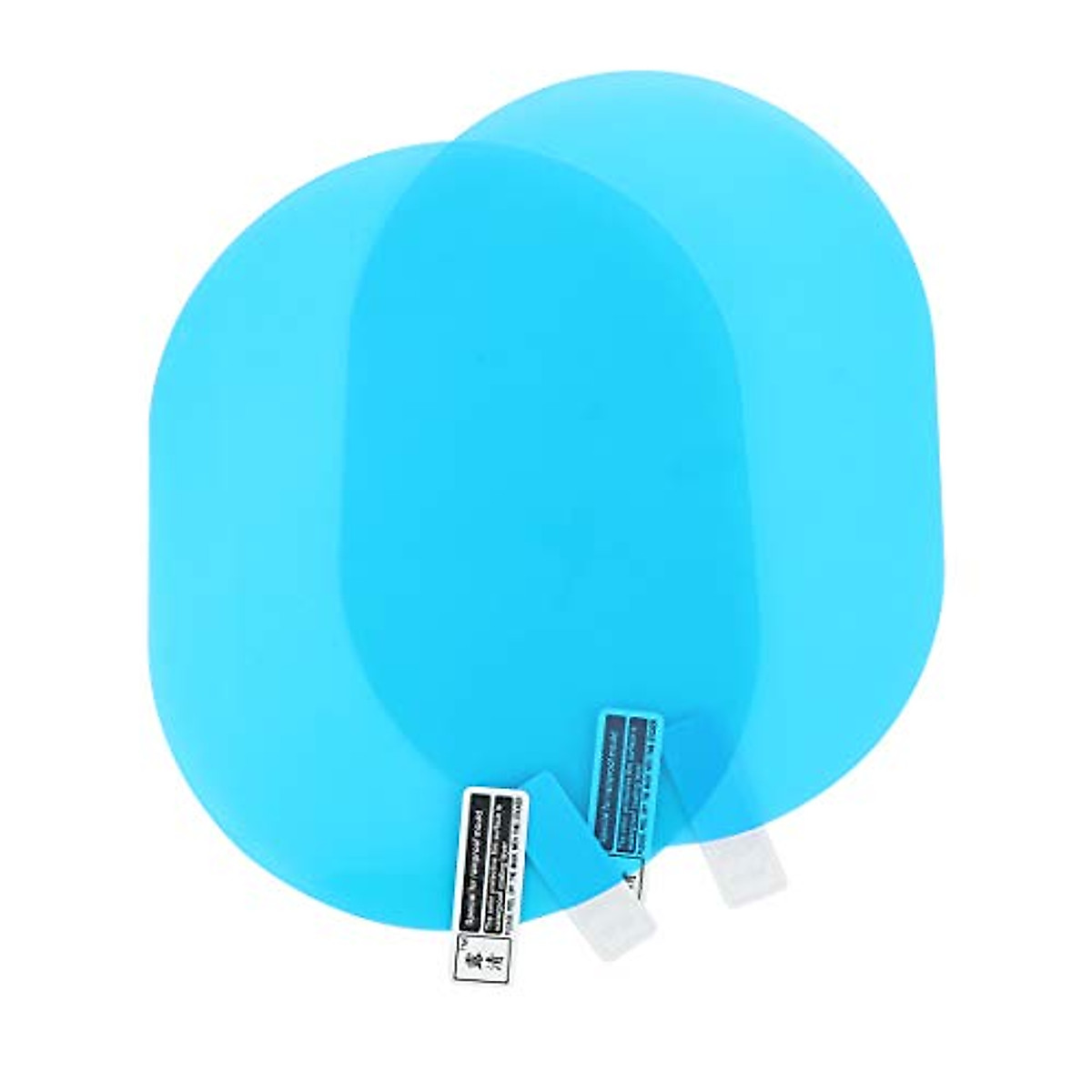 X AUTOHAUX 2pcs Oval Car Rearview Mirror Nano Film Anti Rain Waterproof Side Window Clear Protective Sticker 130mm x 95mm