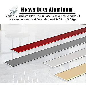 ROYUMI Transition Strip Waterproof Aluminum Threshold Strip, 36" Flat Door Threshold, Self-Adhesive Safety Seam Cover, Prevent Floor Gaps Seam Binder (Color : Style4)